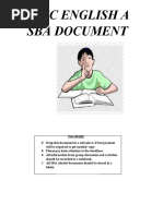 CSEC English A SBA Breakdown Guide | PDF | Human Communication ...