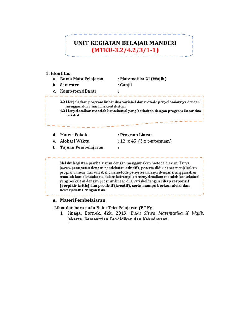 Program Linier | PDF