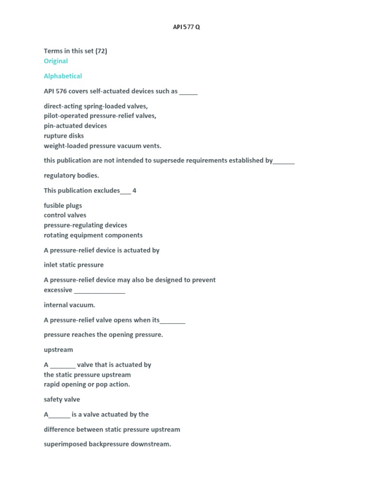 Api 576 Q 1 | PDF | Valve | Boiler