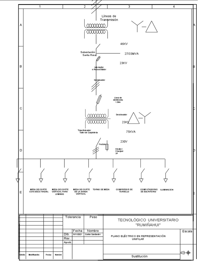 Plano Eléctrico | PDF | Ingenieria Eléctrica | Electricidad