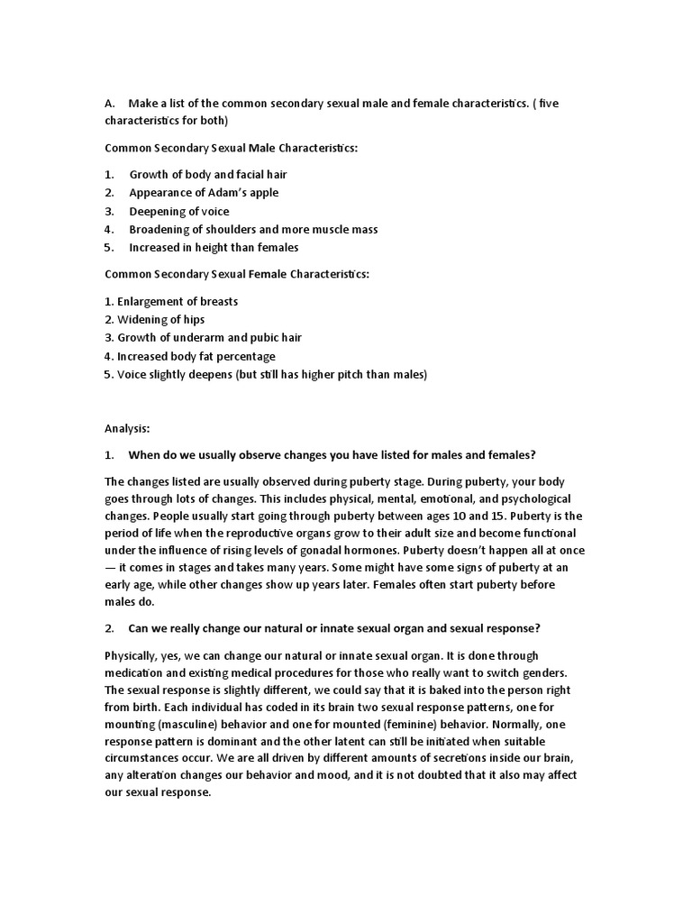 Uts Assignment 4 | PDF | Puberty | Prenatal Development