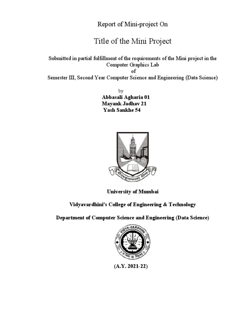 Title of The Mini Project | PDF | Art