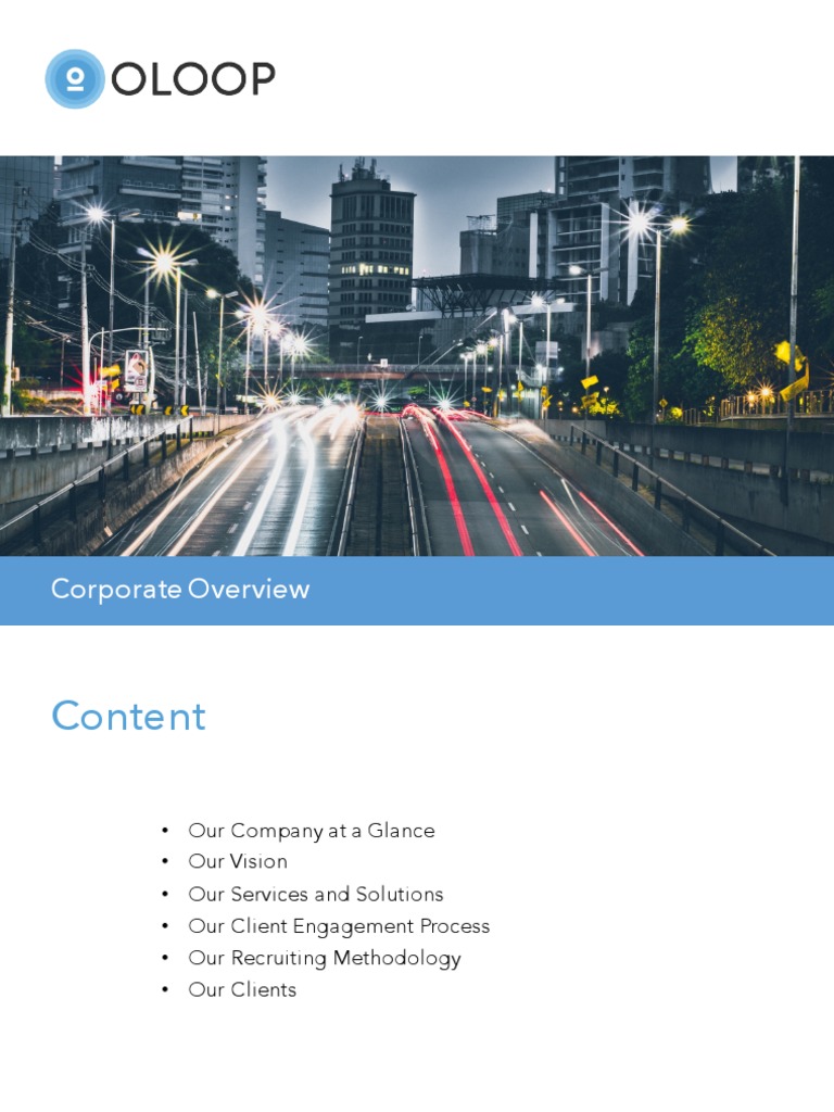 Oloop Company Presentation | PDF | Recruitment | Outsourcing