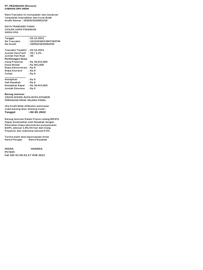Pegadaian | PDF