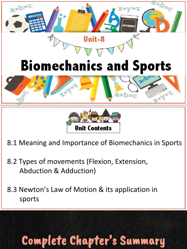 Biomechanics and Sports: Unit-8 | PDF | Anatomical Terms Of Motion ...