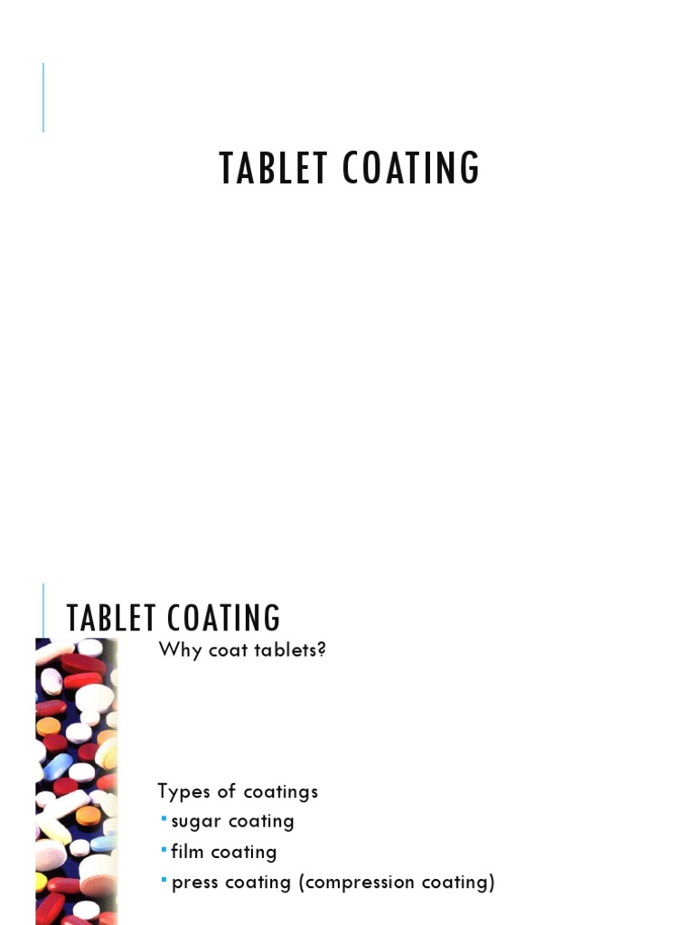 Proses dan Jenis Pelapisan Tablet | PDF | Teknologi & Rekayasa