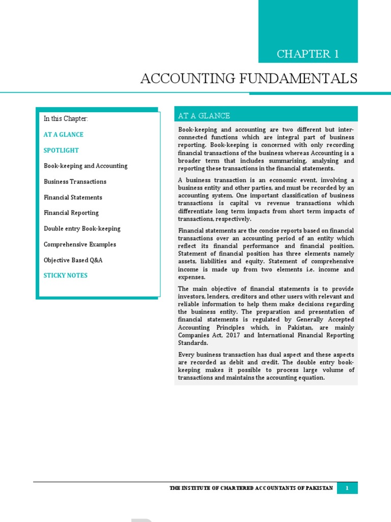 Accounting Fundamentals Overview | PDF | Debits And Credits | Balance Sheet