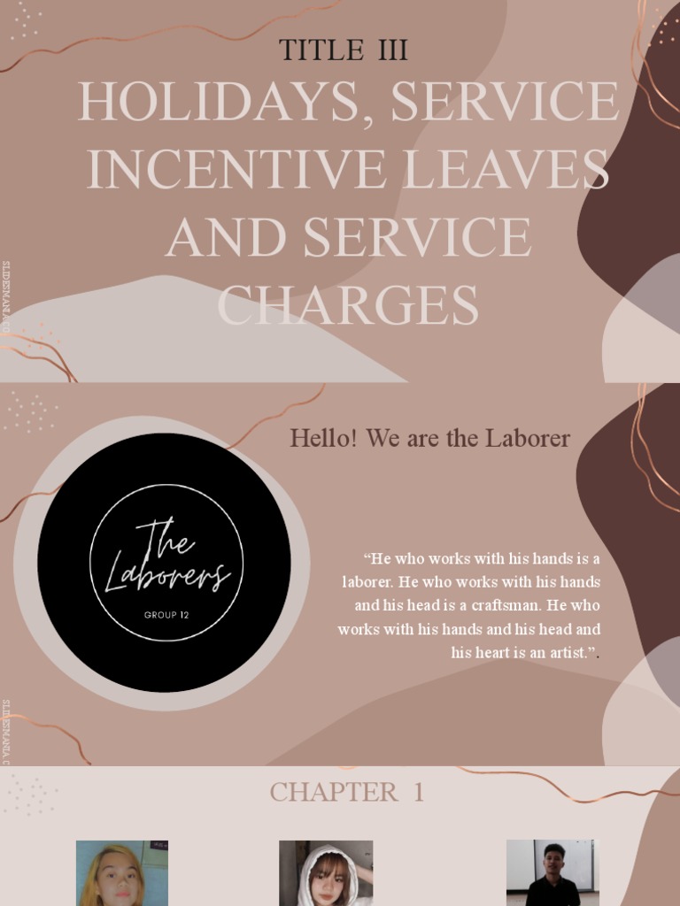 Rights to Holidays, Service Incentive Leaves, and the Distribution of ...