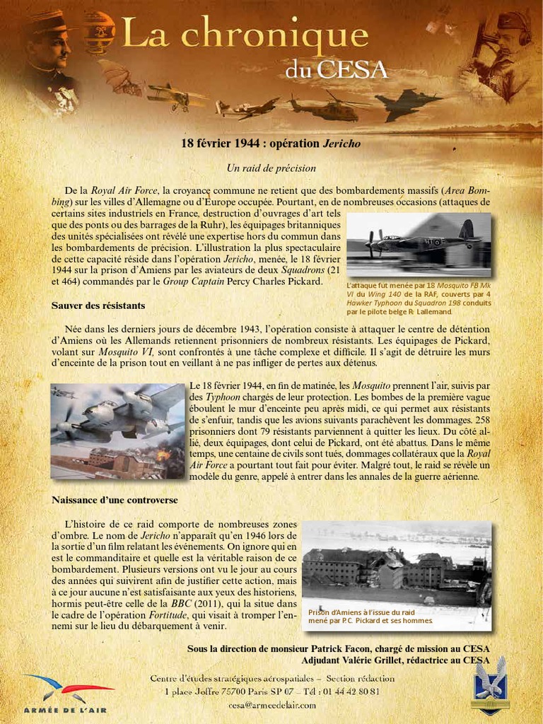 Opération Jericho : Raid de 1944 à Amiens | PDF | Batailles et ...