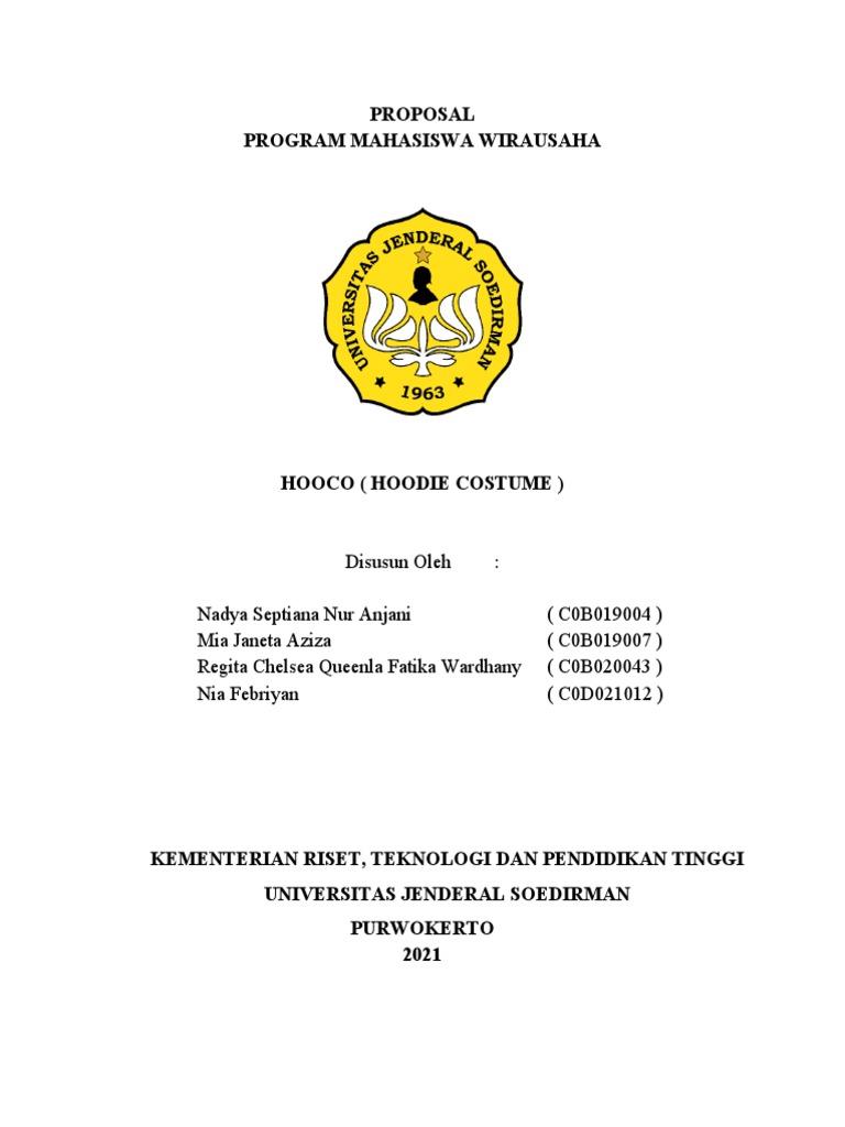 Proposal PMW - HOOCO (HoodieCosume) | PDF