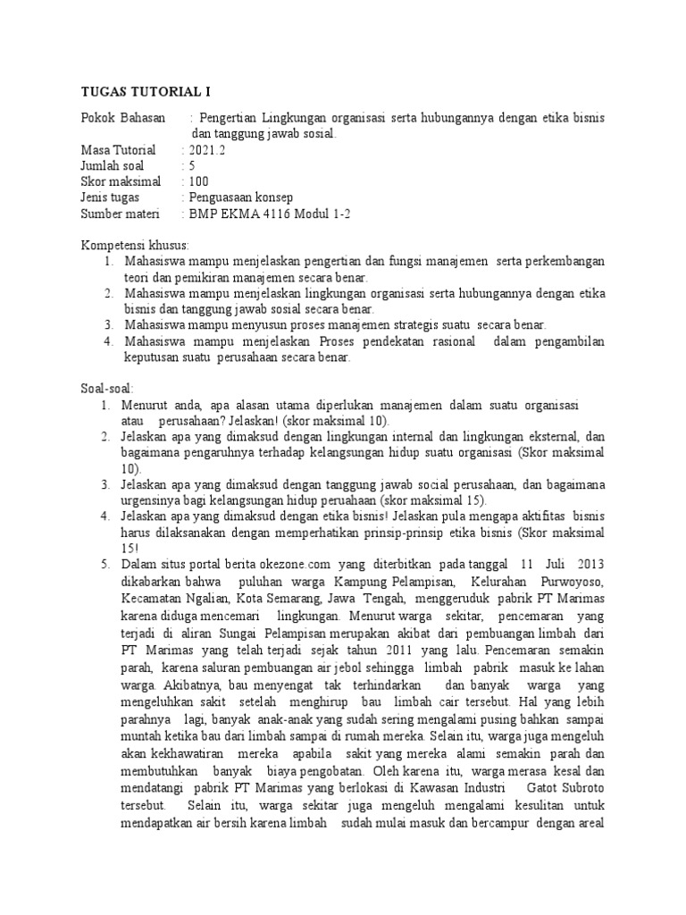 Tugas Tutorial I | PDF