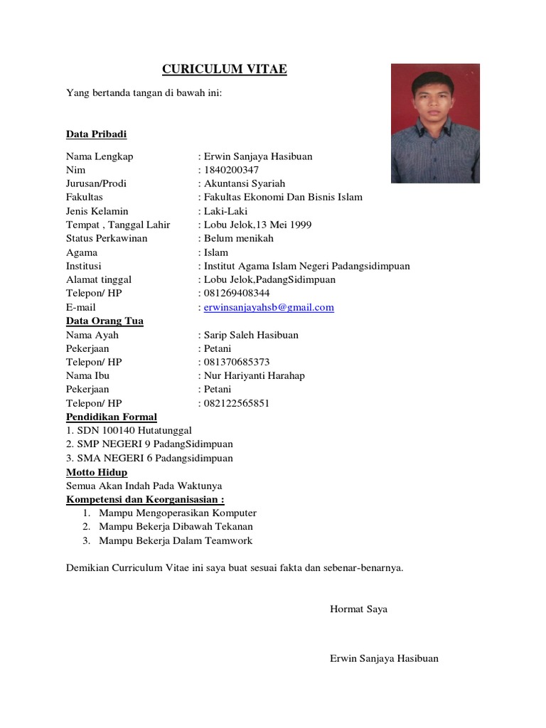CV Erwin | PDF