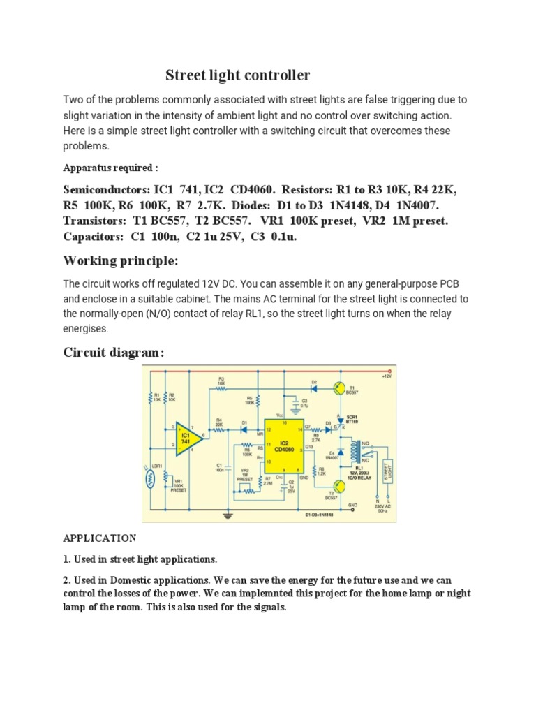 DIY Street Light Controller Guide | PDF