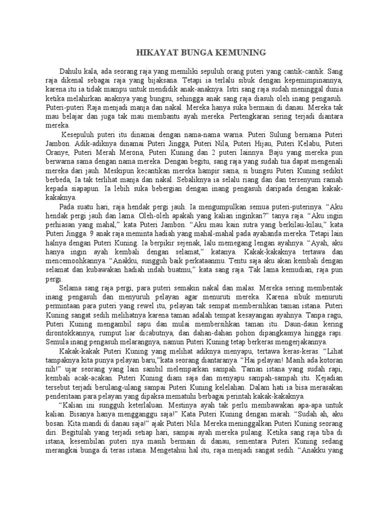 Hikayat Bunga Kemuning | PDF