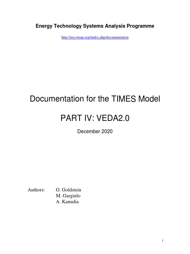 Documentation For The TIMES Model-Part-IV | PDF | Vedas | Demand