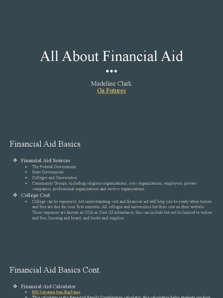 All About Financial Aid | PDF | Loans | Academia