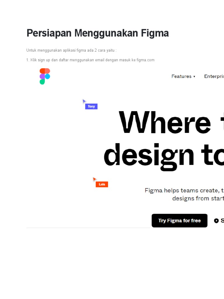 Persiapan Menggunakan Figma | PDF