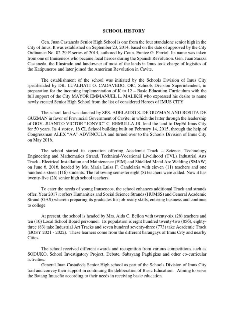 School History | PDF