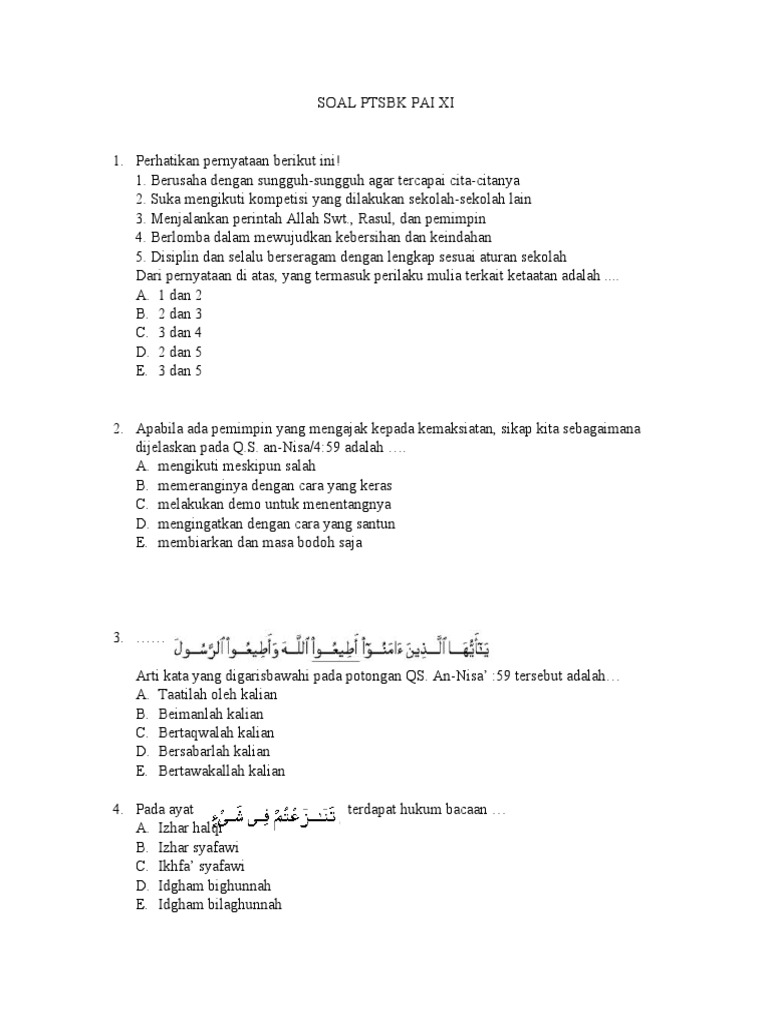 Try Out Pasbk - Pai Xi | PDF | Agama & Spiritualitas