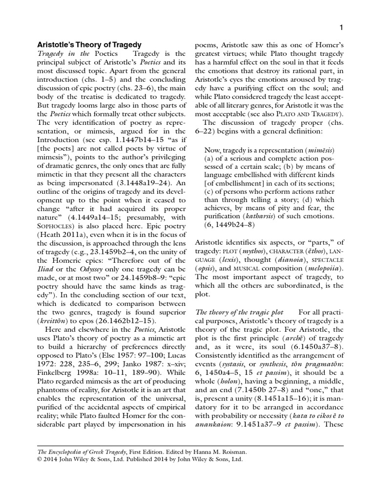 Aristotles Theory of Tragedy | PDF | Tragedy | Poetics (Aristotle)