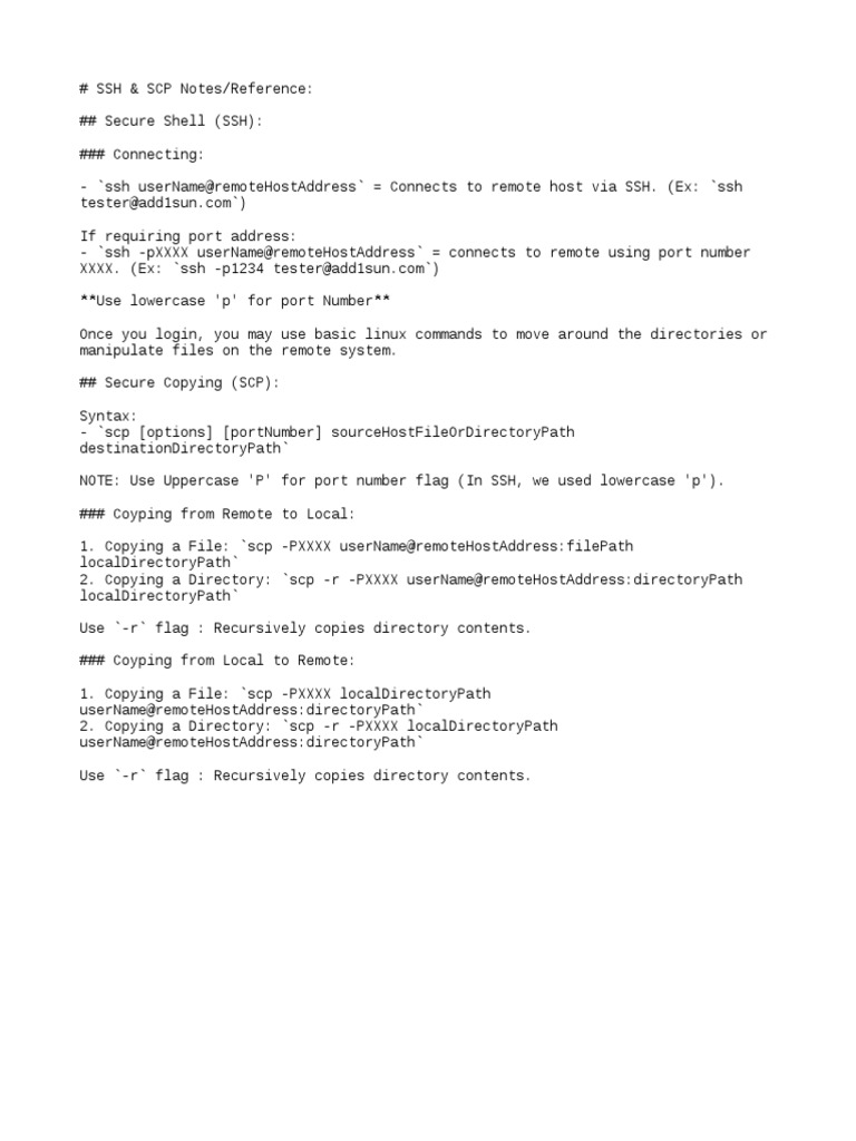 SSH&SCP | PDF | Computers