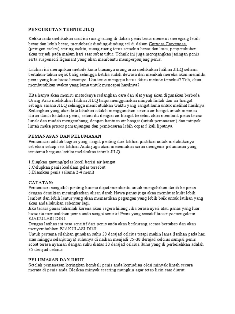 MENGATASI EJAKULASI DINI DENGAN LATIHAN JILQ | PDF