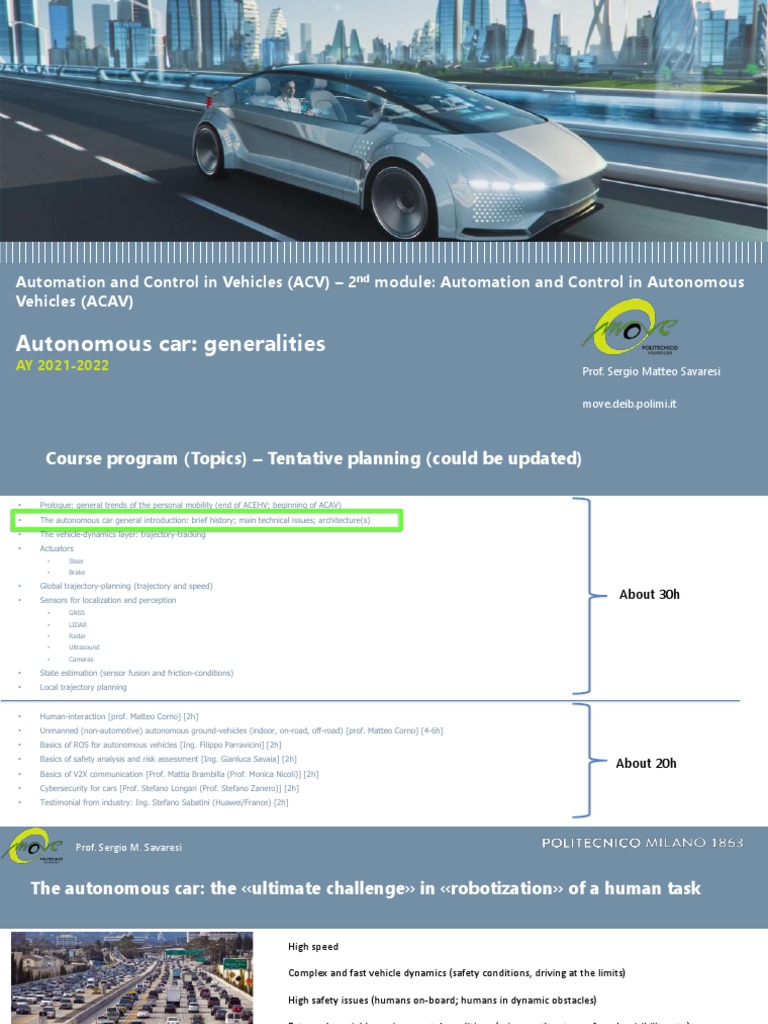 Chapter-1 - Introduction To Autonomous Car | PDF | Lidar | Motor Vehicle
