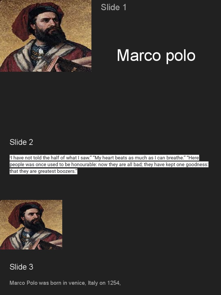 Marco Polo | PDF | History | Classics