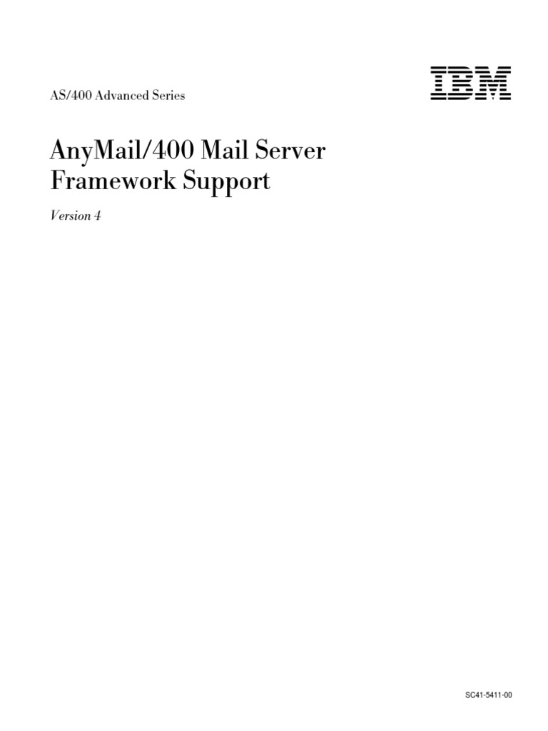 Anymail/400 Mail Server Framework Support: As/400 Advanced Series | PDF | Ibm System I ...