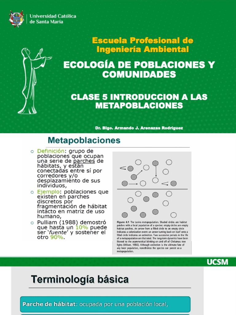 Clase 5 - Introduccion A Las Metapoblaciones - 2020 | PDF Clase 5 - Introduccion A Las Metapoblaciones - 2020 | PDF