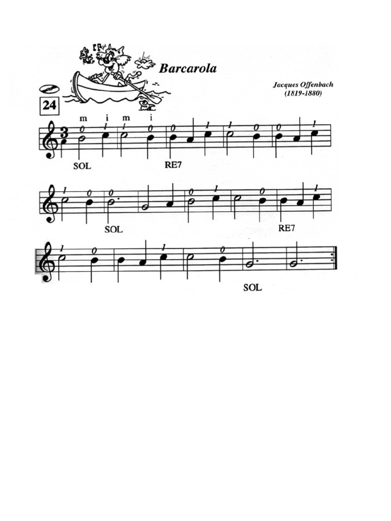 Barcarola Partitura Canción | PDF