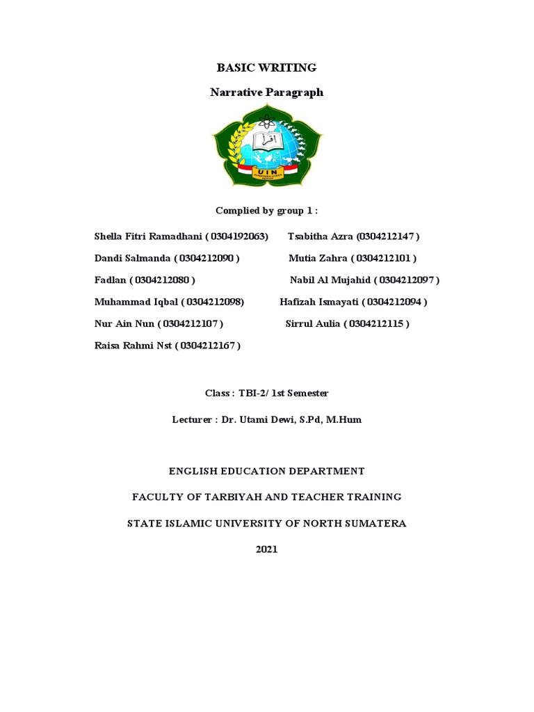 Basic Writing Narrative Paragraph | Download Free PDF | Narrative | Sentence (Linguistics)