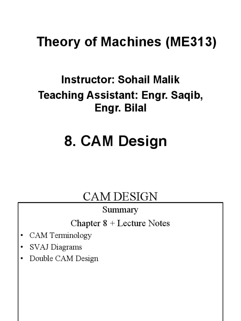 Cam Design | PDF | Rotation Around A Fixed Axis | Acceleration