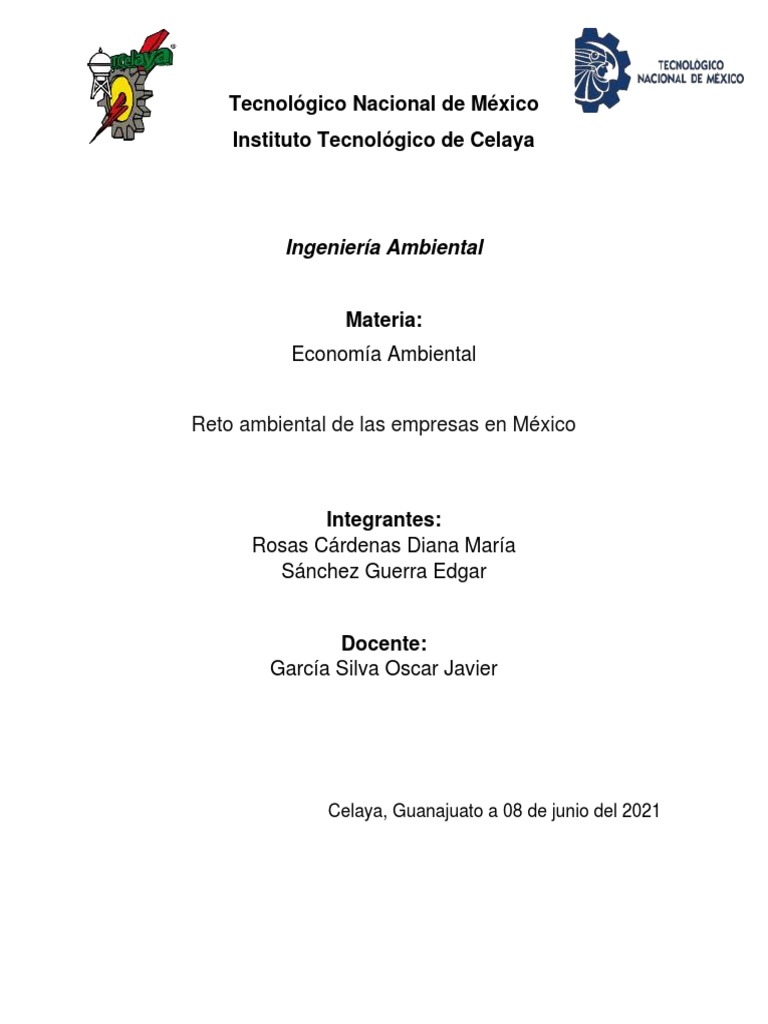 Reto Ambiental de Las Empresas en Mexico | PDF | Sustentabilidad ...