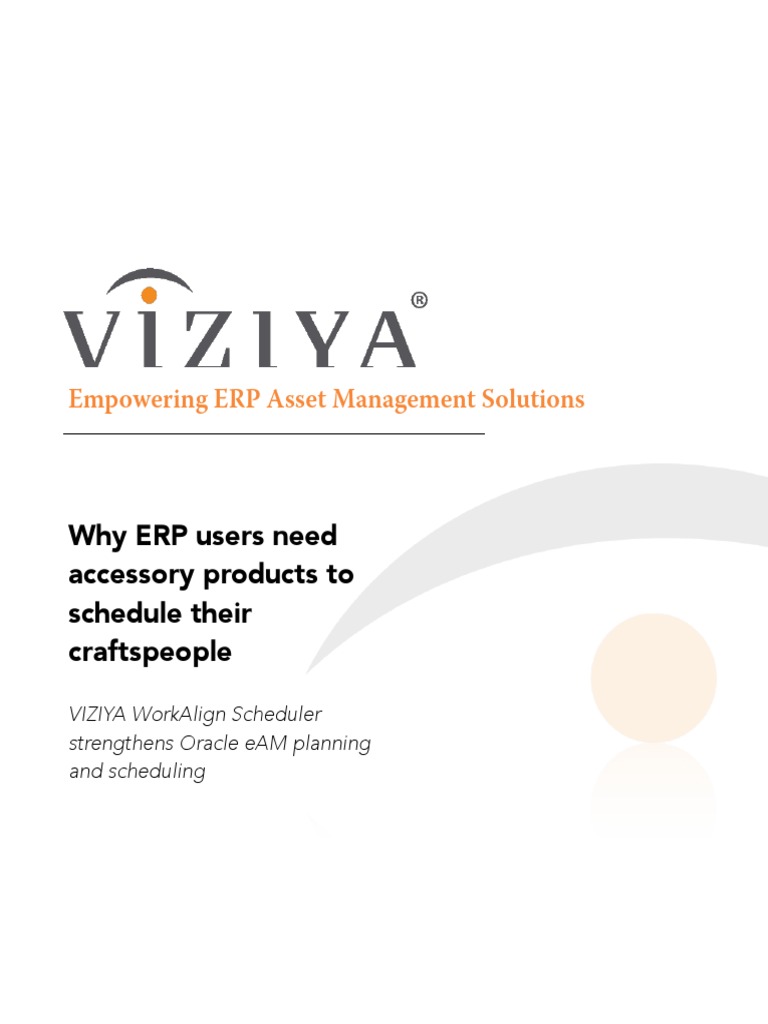 VIZIYA Scheduling Whitepaper Oracle | PDF | Enterprise Resource ...