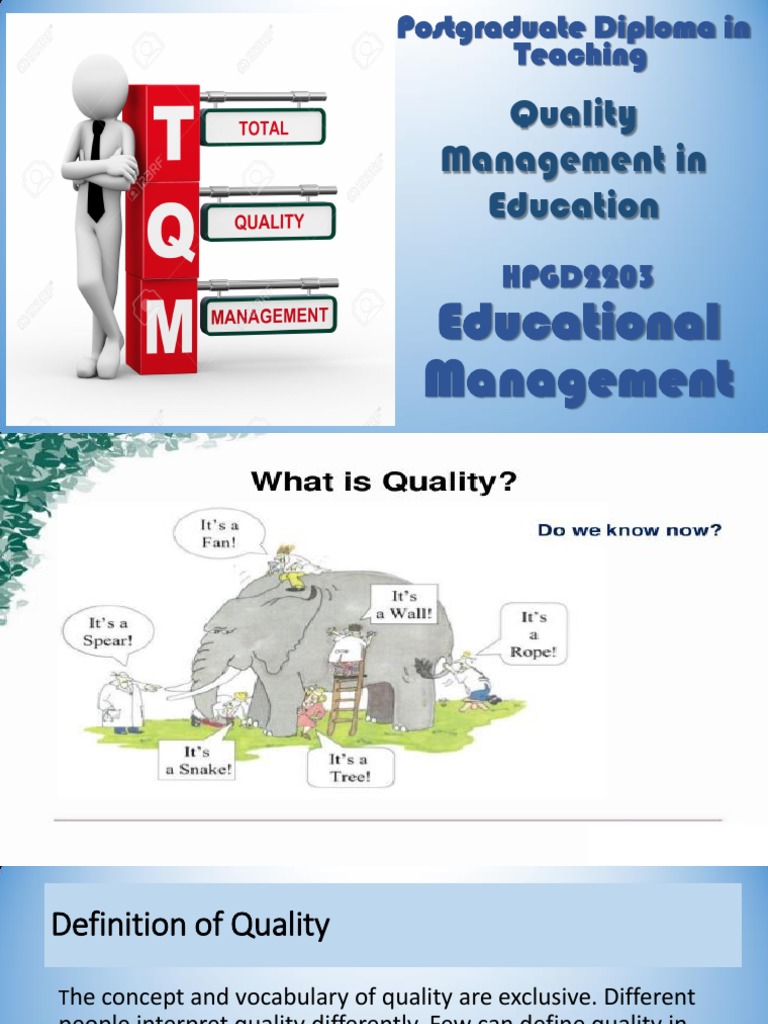 Quality Management in Education | PDF | Schools | Teachers