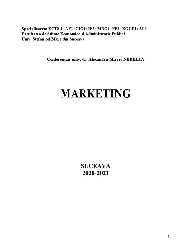 Curs Marketing | PDF