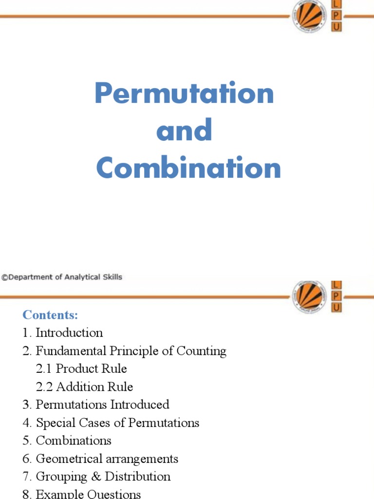13 Permutaion Combination | PDF | Permutation | Mathematical Concepts