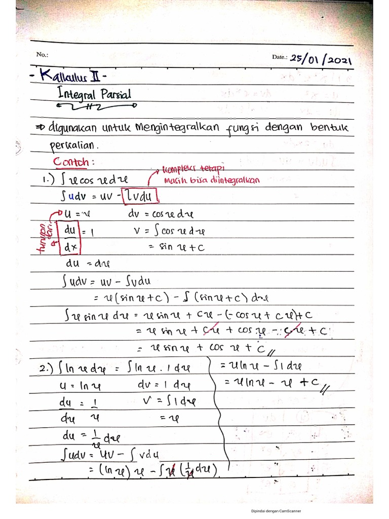 Catatan Kalkulus II & Latihan Mandiri | PDF