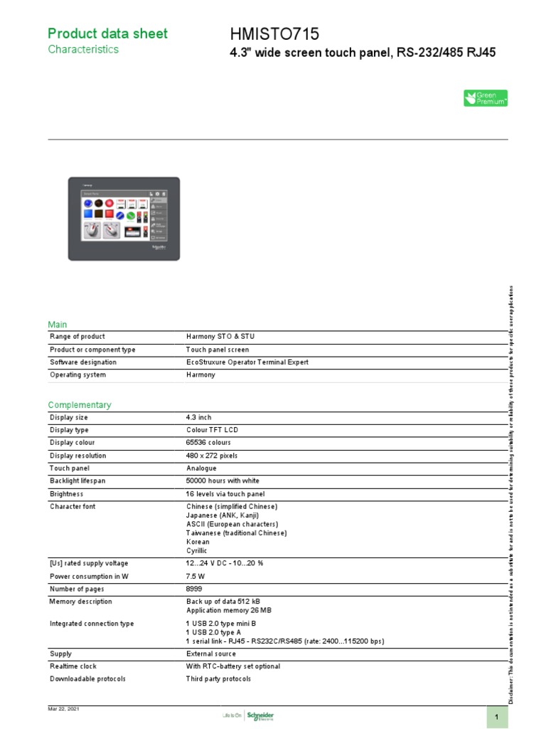 HMISTO715 Touch Panel Overview | PDF | Touchscreen | Computer Science