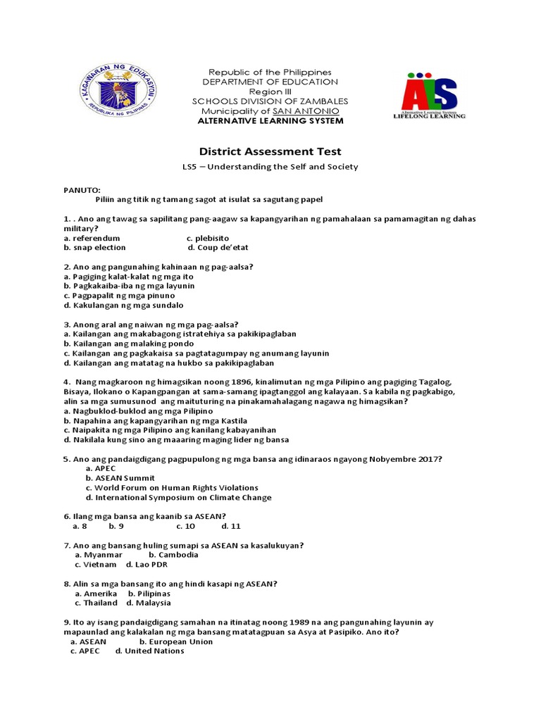 LS5 Understanding The Self and Society | PDF