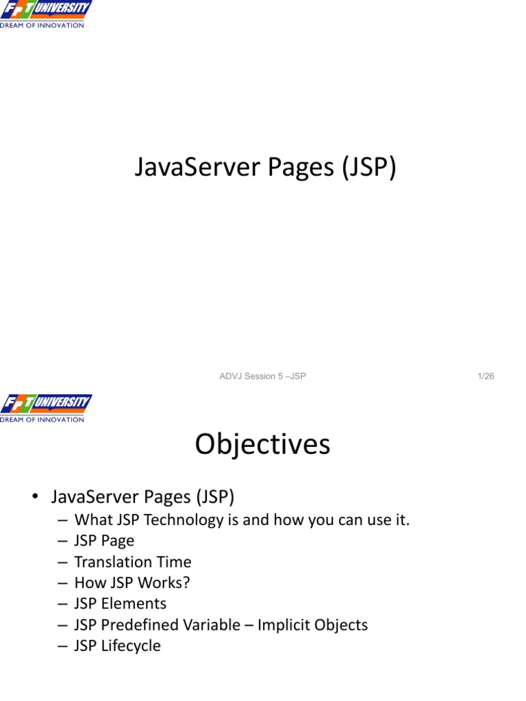 Slot 11,12,13-Java Server Pages | PDF | Software | Java Specification Requests