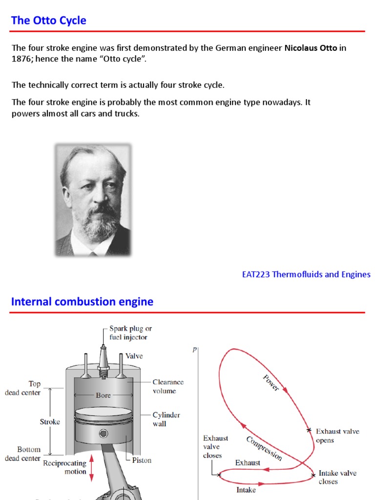 The Otto Cycle: EAT223 Thermofluids and Engines | PDF | Classical ...