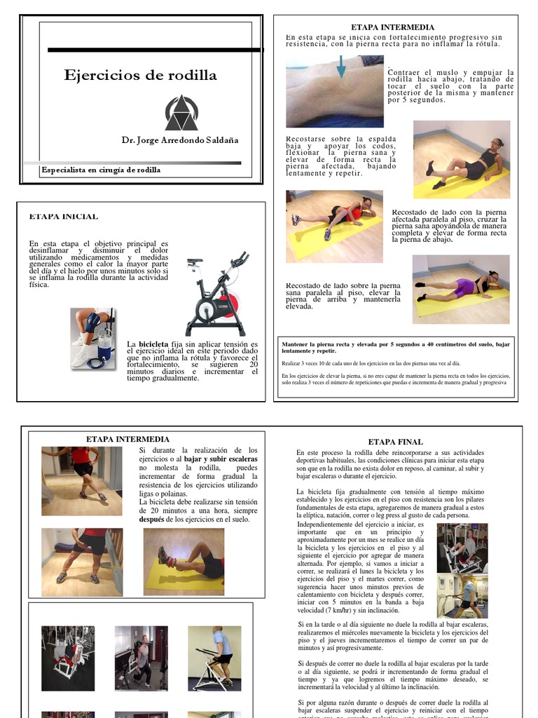 Ejercicios de Rodilla Final Final | PDF | Rodilla | Bienestar