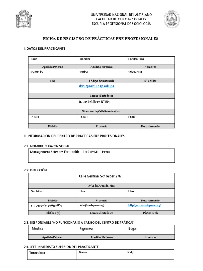 Registro de Precticas - Danitza Cruz | PDF | Salud pública | Ciencias ...