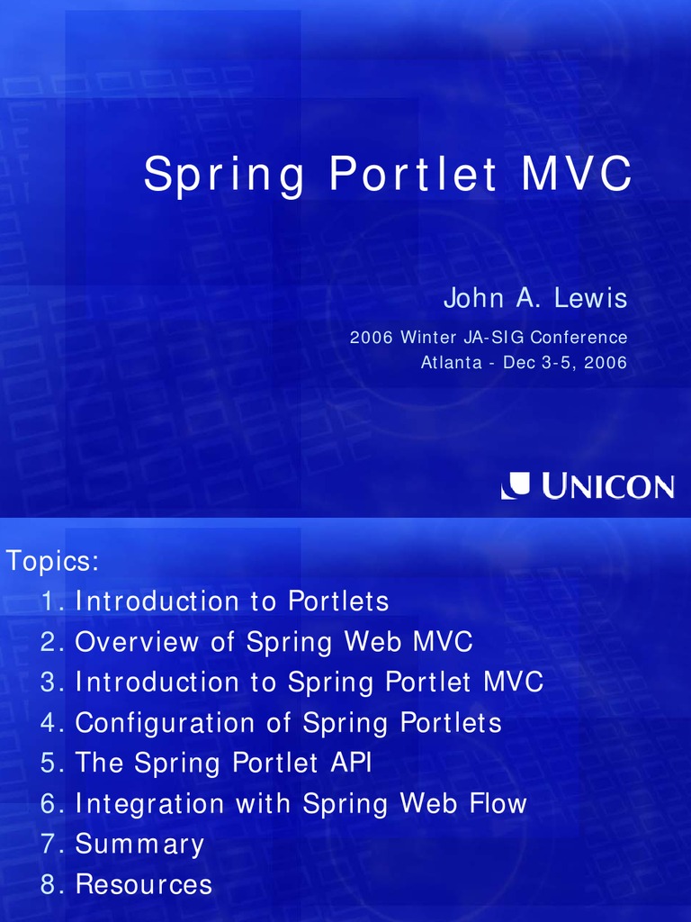 Spring Portlet Mvc Pdf Java Servlet Model View Controller