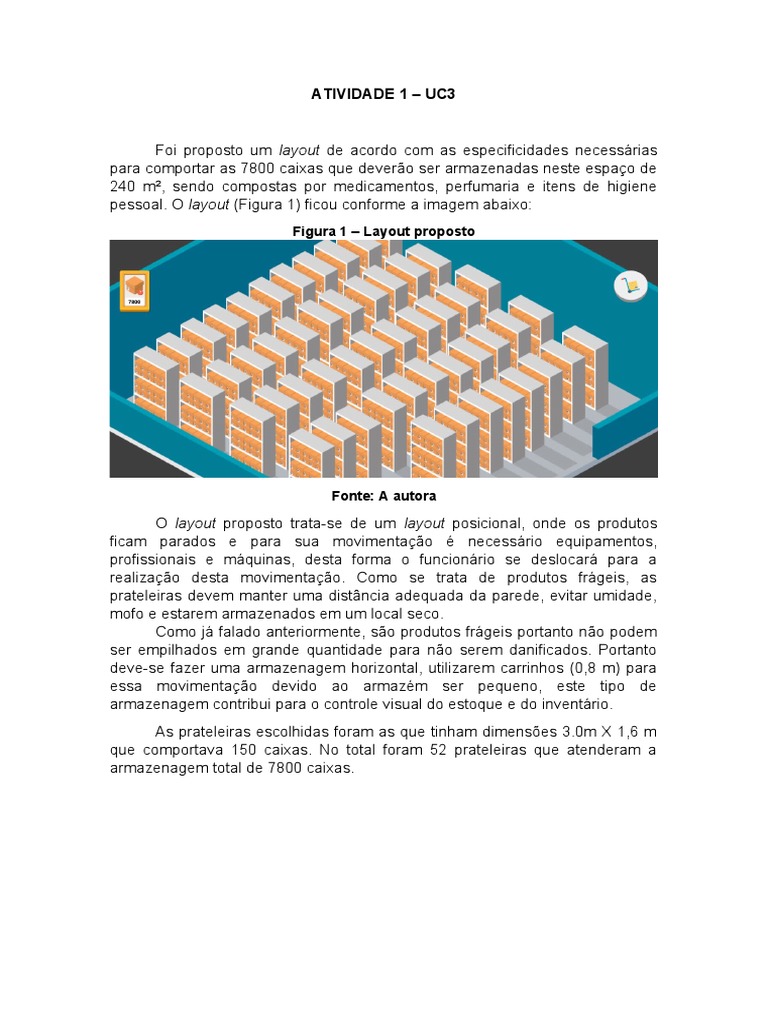Atividade 1 - Uc3 - Técnico em Logística Senac | PDF