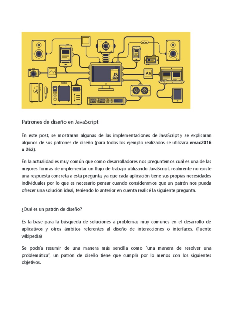 Patrones diseño JS: Object, Module, Prototype | PDF | Patrón de diseño ...