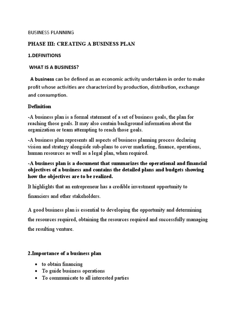 A.the Body of The Business Plan | PDF | Business Plan | Income Statement