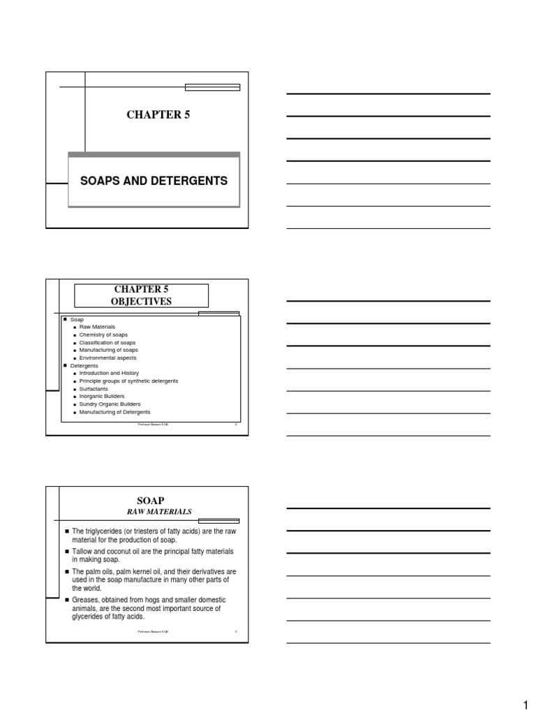 Chapter 5 - Soaps and Detergents | PDF | Sodium Carbonate | Soap